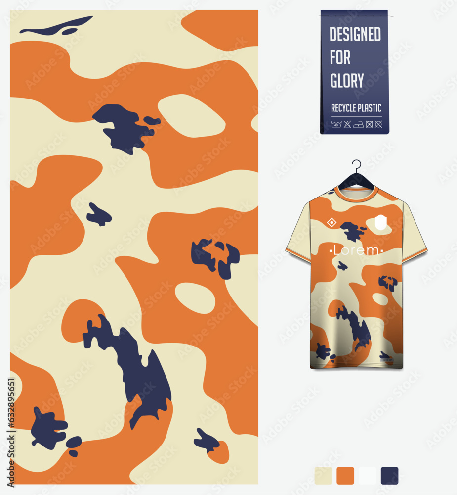 Soccer jersey pattern design. Koi fish pattern on white background for ...
