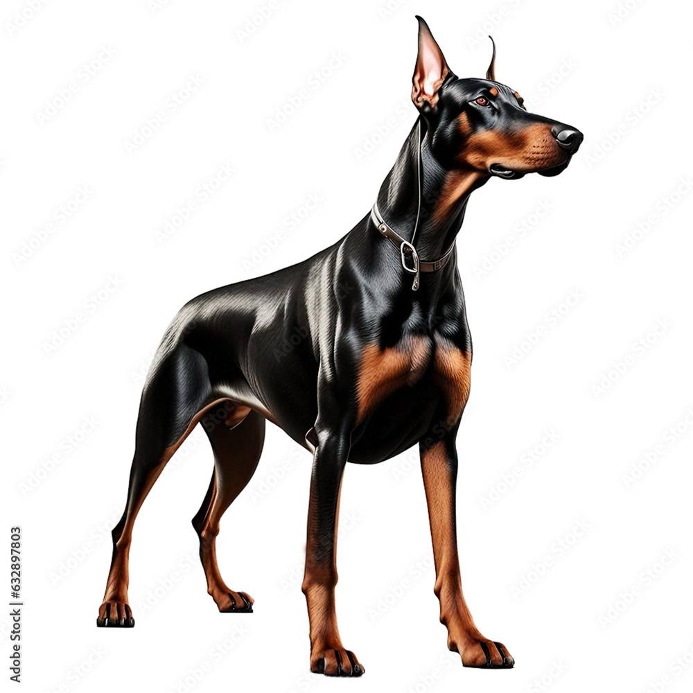 Doberman isolated on transparent background Stock Photo | Adobe Stock