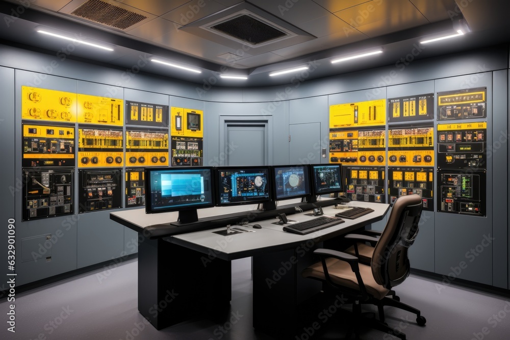 energy storage control room with monitors and equipment Stock ...