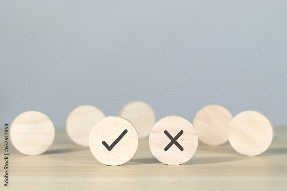 Choose between right and wrong symbols. True and False symbols accept ...