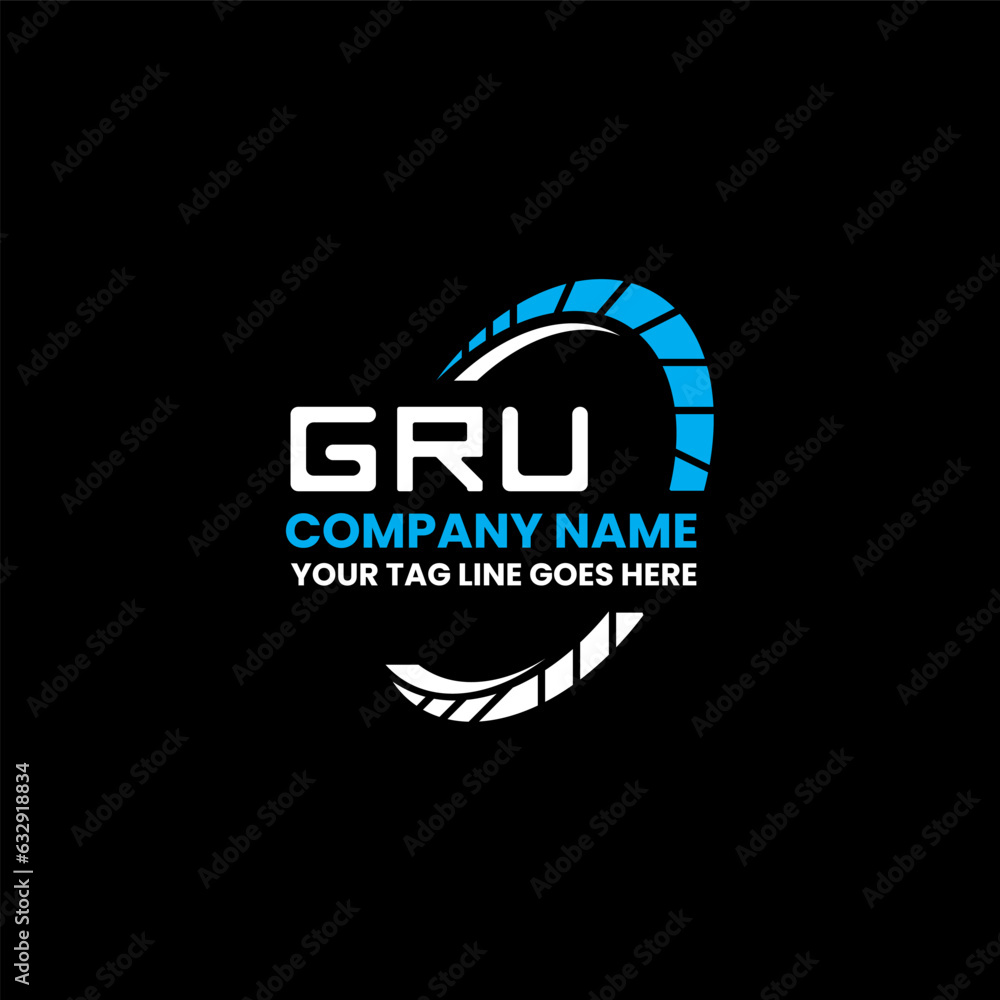 GRU letter logo creative design with vector graphic, GRU simple and ...