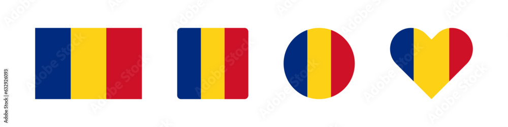 Romania icon. Romanian flag signs. National badge symbol. Europe ...