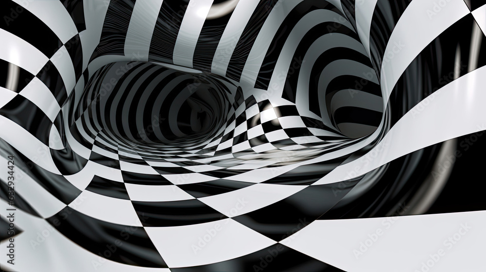 black and white abstract background with depth perception Stock ...