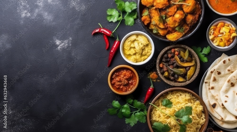 Authentic Indian Curry with Fragrant Spices and Herbs Served with Rice ...