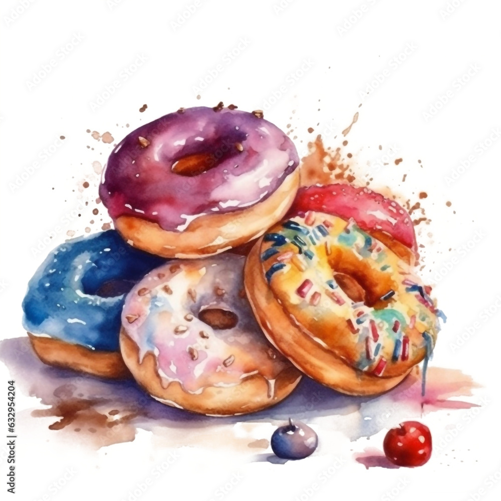 Breakfast Clipart Watercolor Food Clipart Waffles Pancakes Clipart ...