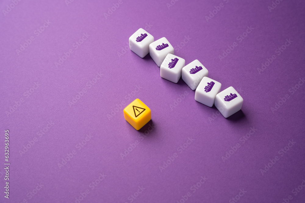 Embargo and blockade of sea routes. Blocking ports, economic war ...