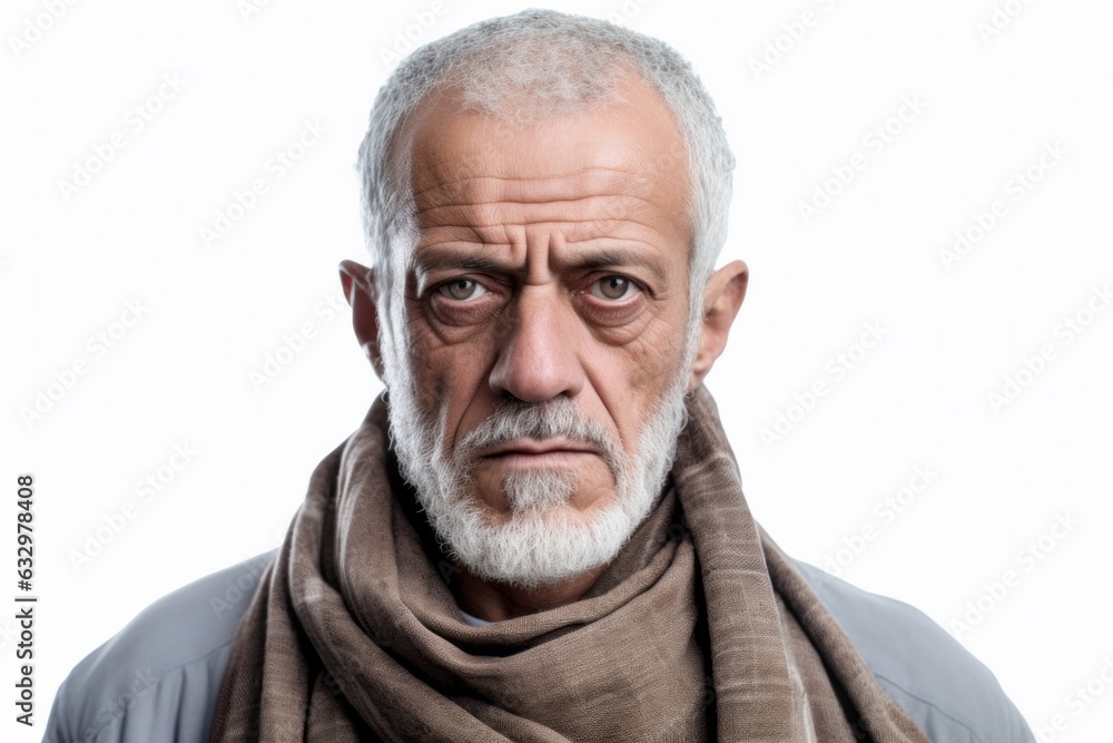 Lifestyle portrait photography of a man in his 50s with a somber and ...