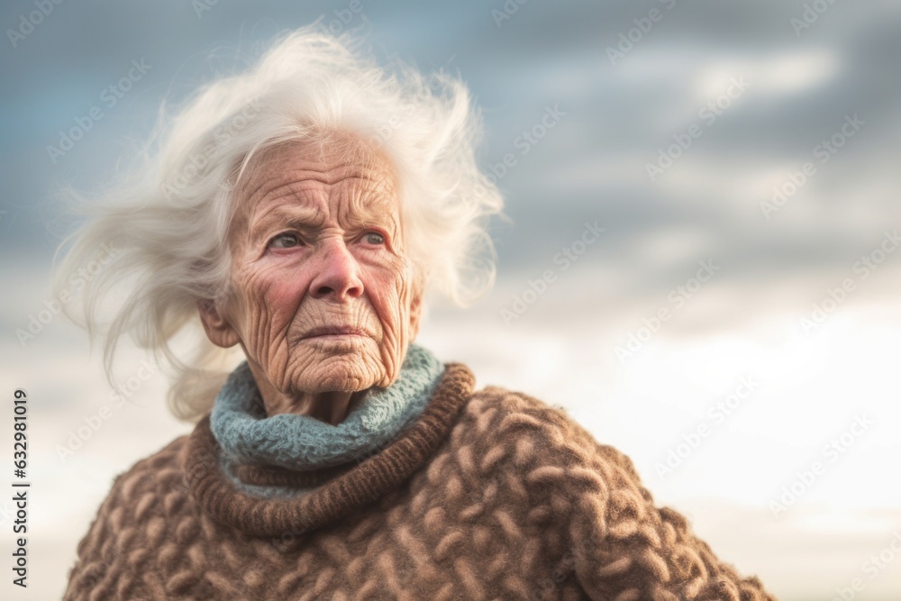 Lifestyle portrait photography of a woman in her 80s with a strained ...