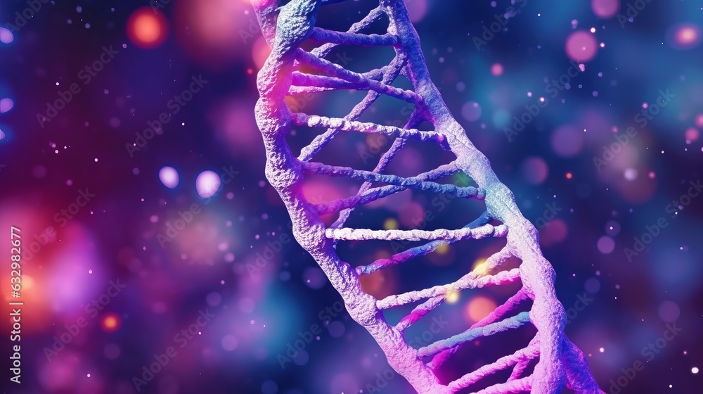 3d rendered genetic illustration of human dna under microscope Stock ...