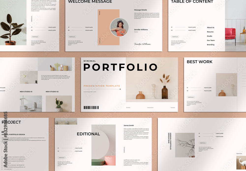Portfolio Presentation Template Stock Template | Adobe Stock