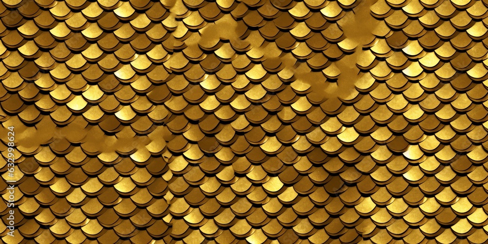 Seamless gold snake or dragon scales background pattern. Golden ...