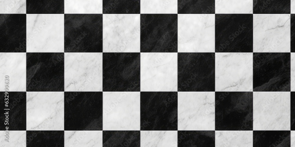 Seamless black and white checker or chess board marble tile background ...