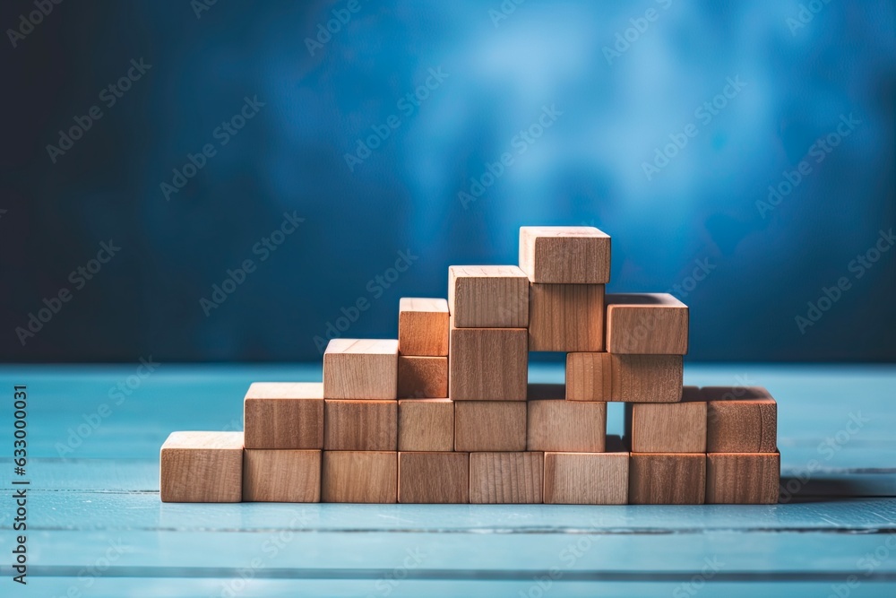 Growth Success in Business: Building a Career One Step at a Time. Woman ...