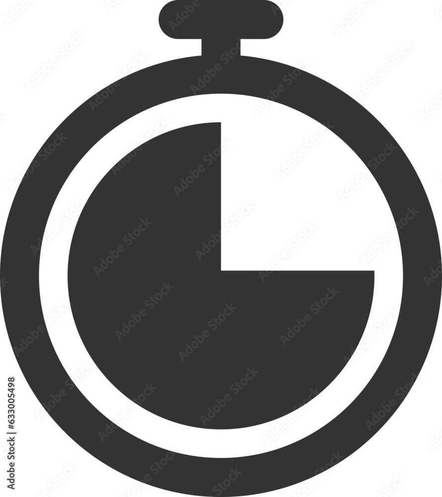 Timer icon. Stop watch vector pictogram. Stopwatch isolated on white ...