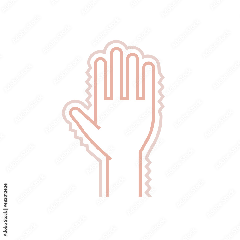 Hand tremor linear icon, pictogram, symbol. Excessive salivation ...