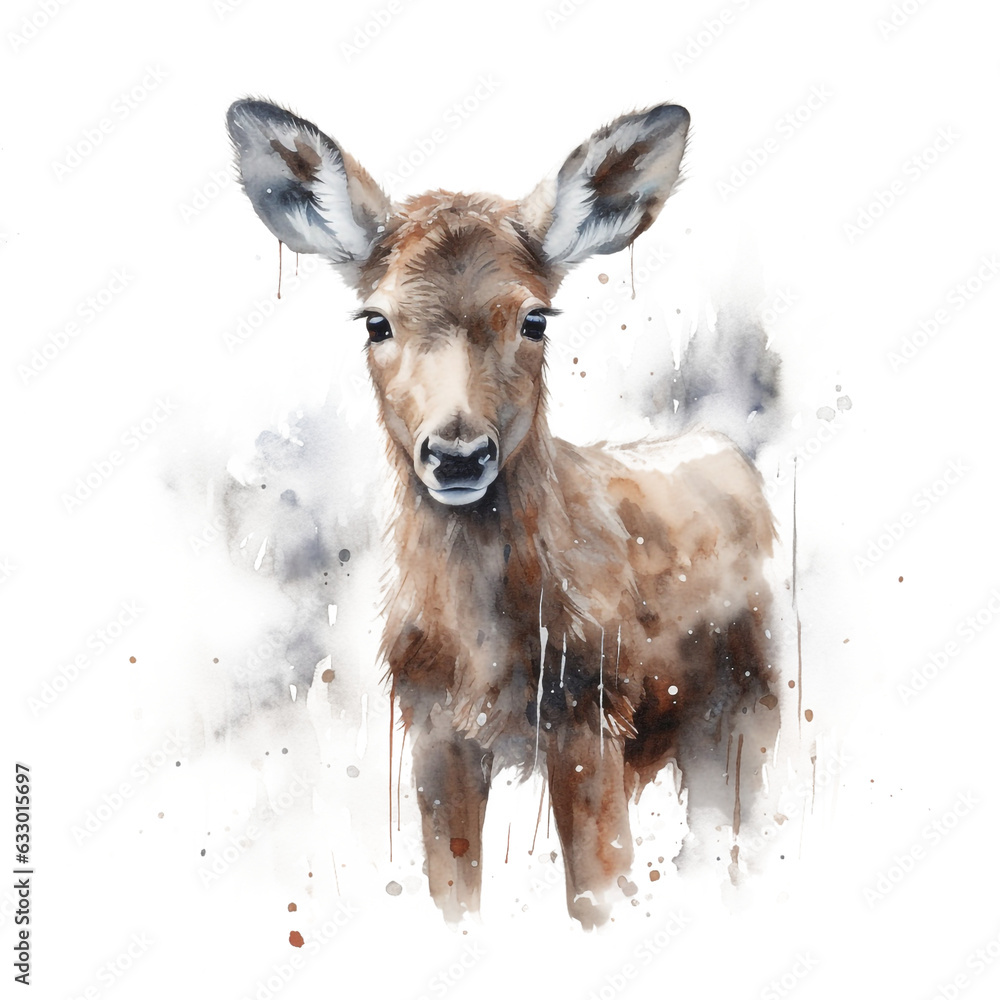 Watercolor Baby Woodland Animals Clipart Pack, Clipart for commercial ...