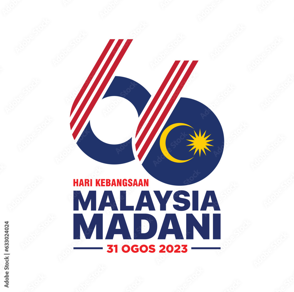 Kuala Lumpur - Malaysia. August 31, 2023: 66 Malaysia Madani ...