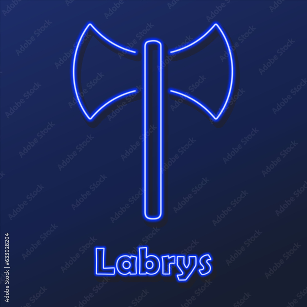 labrys neon sign, modern glowing banner design, colorful modern design ...