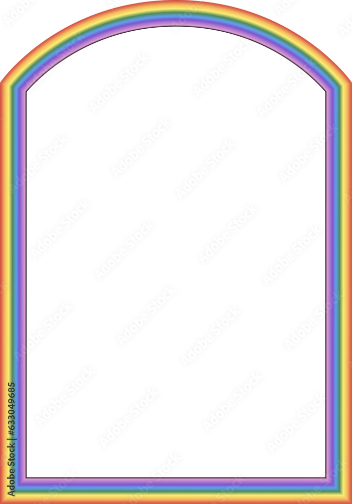 Segmental Arch rectangular frame Rainbow spectrum colorful architecture ...