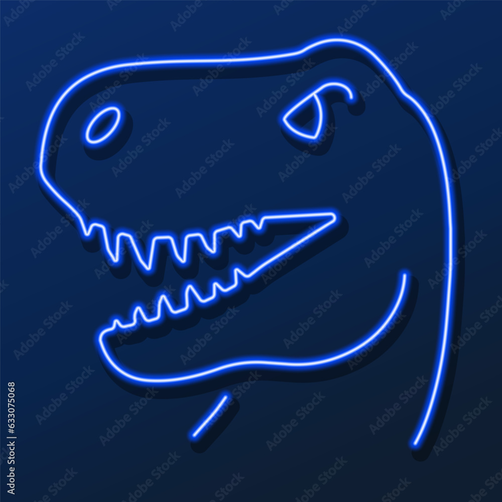 t rex neon sign, modern glowing banner design, colorful modern design ...