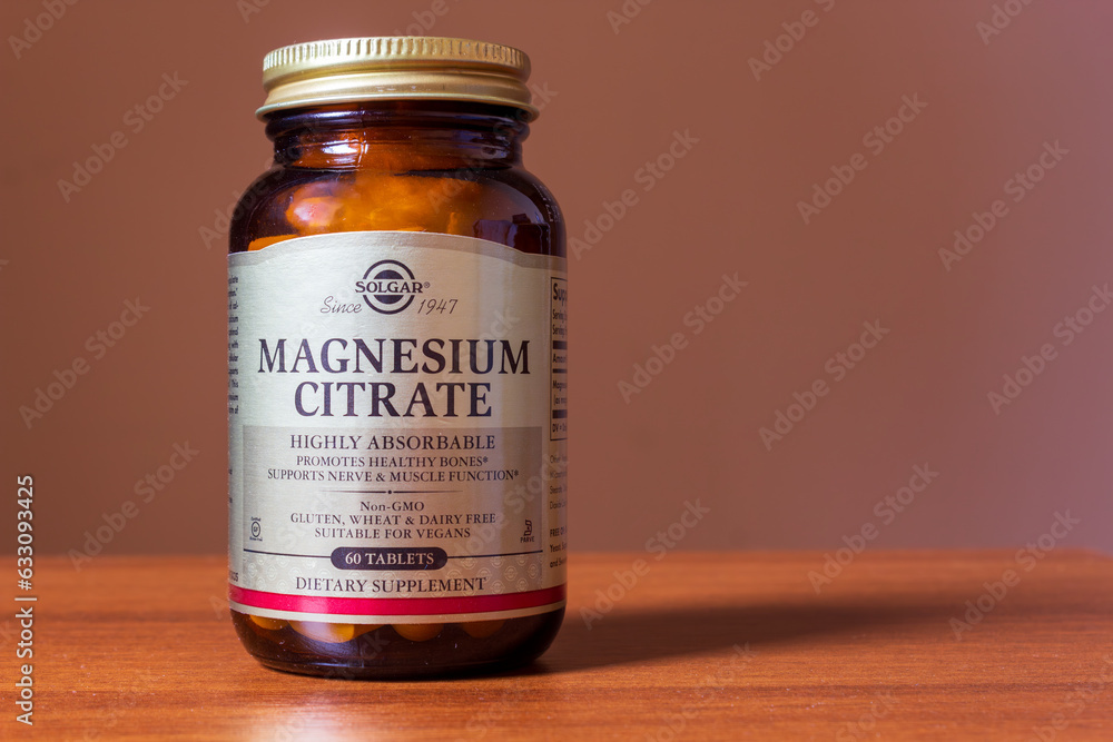 Food dietary supplements. Magnesium citrate. Prevention of magnesium ...