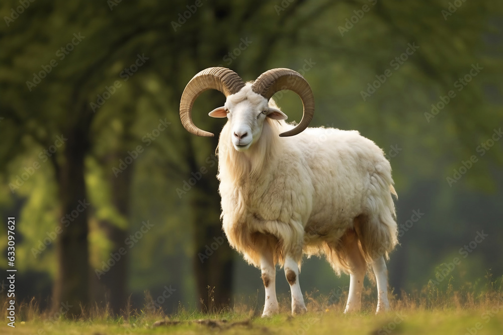 Ram and Lamb during Eid ul-Adha, Islamic Sacrifice Feast, Kurban Bayramı Celebration, Qurban ...