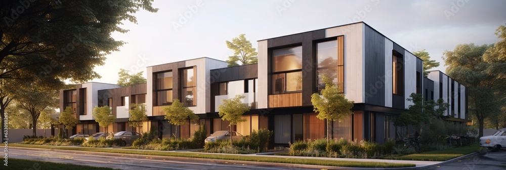 Modular homes exterior designs of modern architecture Stock Photo ...