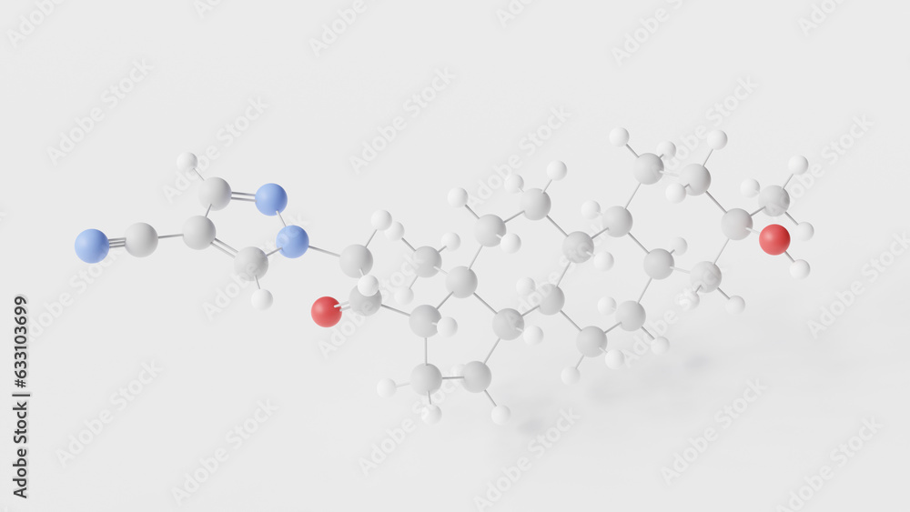 zuranolone molecule 3d, molecular structure, ball and stick model ...