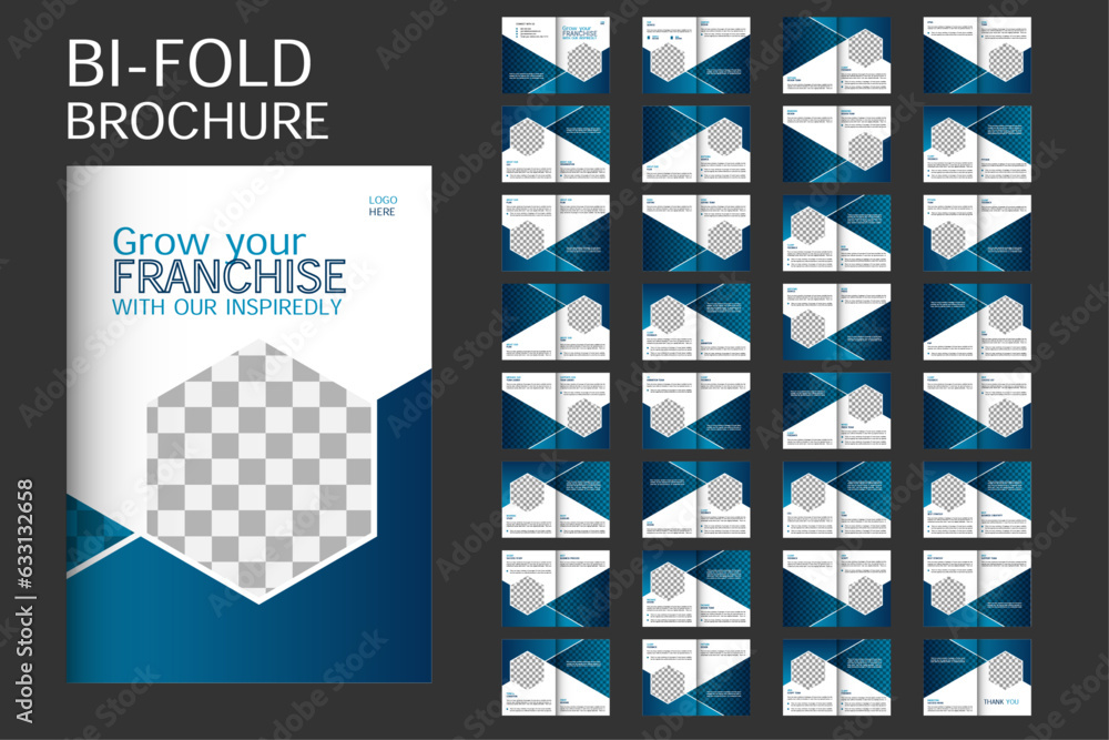 Corporate Professional Bi-fold Brochure Design marketing advertising ...