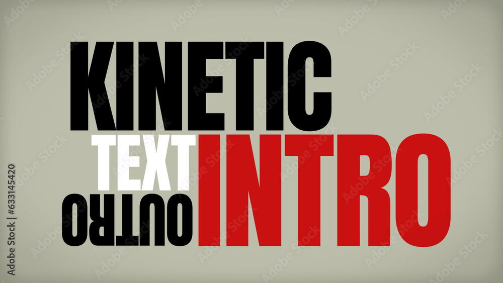 Modello Stock Kinetic Text Intro and Outro | Adobe Stock