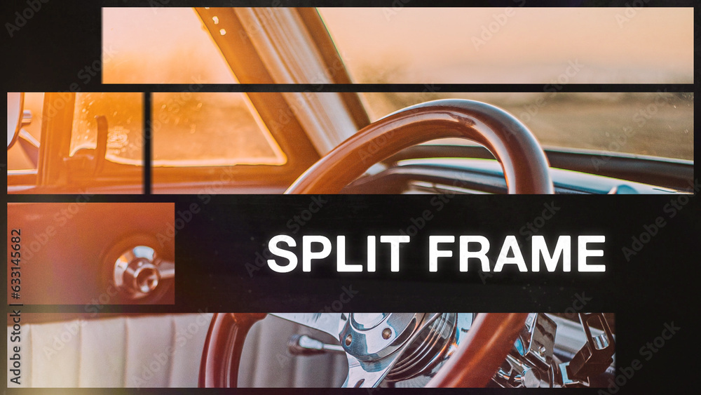 Retro Split Frame Slideshow Stock Template | Adobe Stock