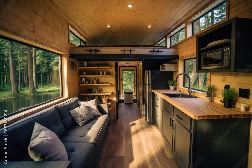 The interior of this mobile tiny house is perfect for those who love ...