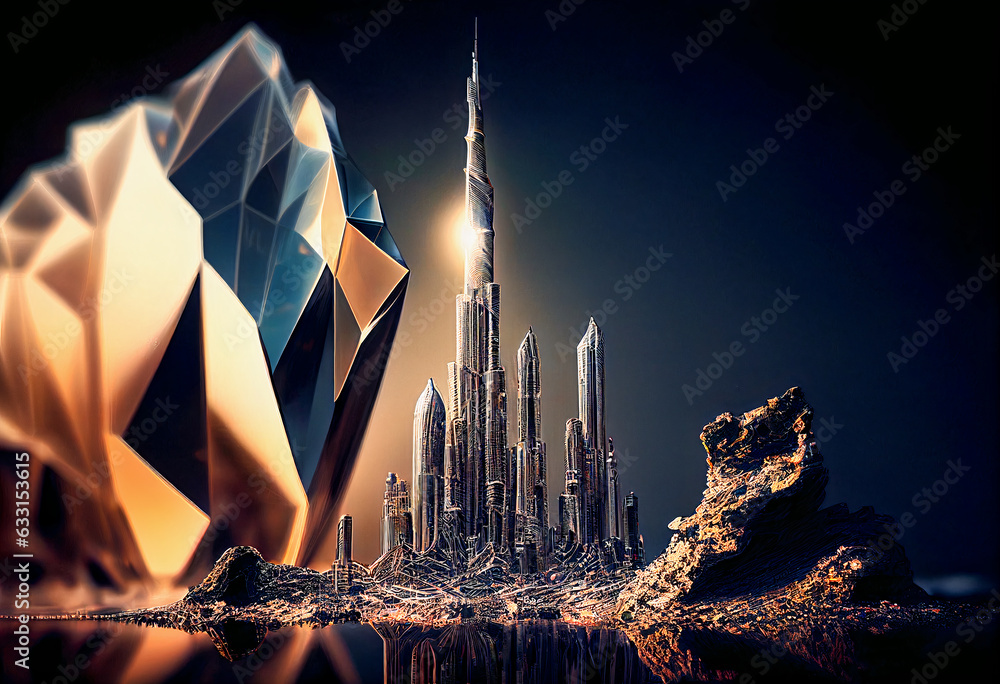 Burj Khalifa Dubai UAE Digital Cities Project presents icons of ...