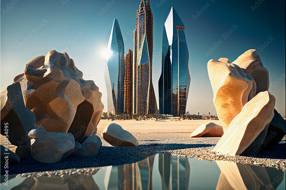 Etihad Towers Abu Dhabi UAE Digital Cities Project presents icons of ...
