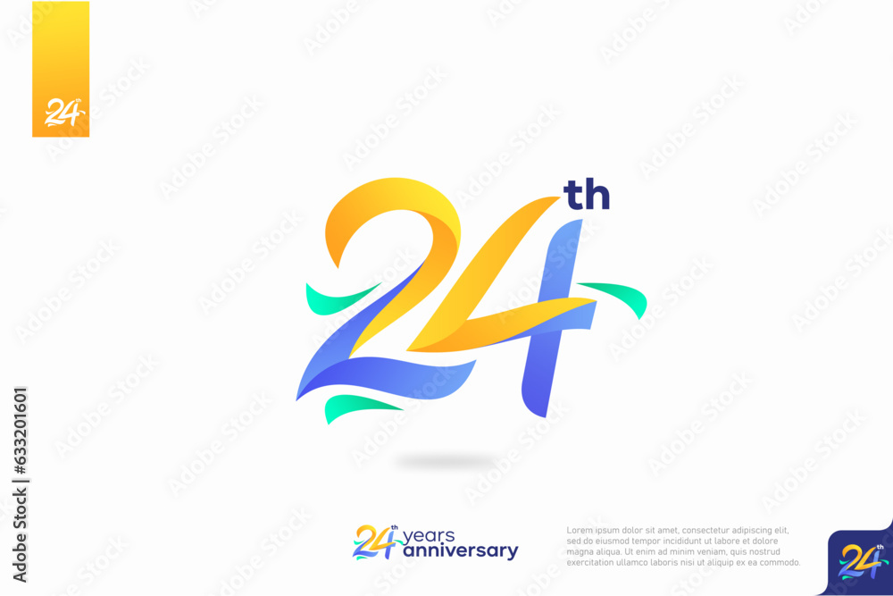 Number 24 logo icon design, 24th birthday logo number, anniversary 24 ...