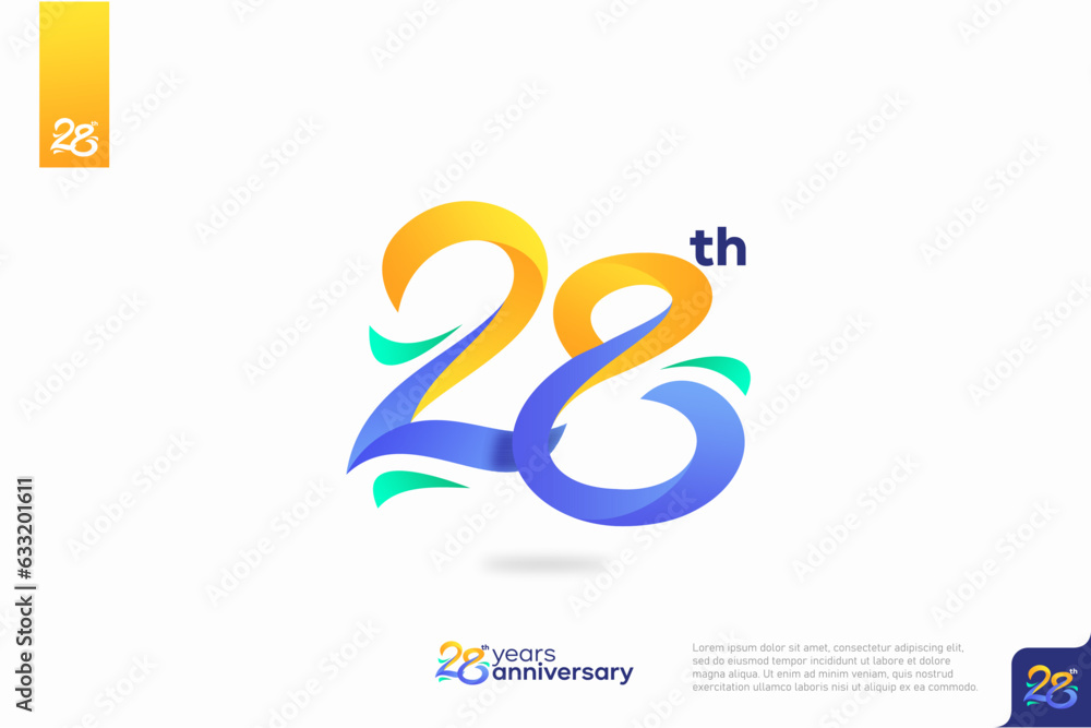 Number 28 logo icon design, 28th birthday logo number, anniversary 28 ...