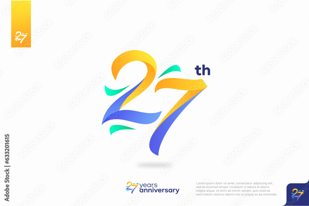 Number 27 logo icon design, 27th birthday logo number, anniversary 27 ...