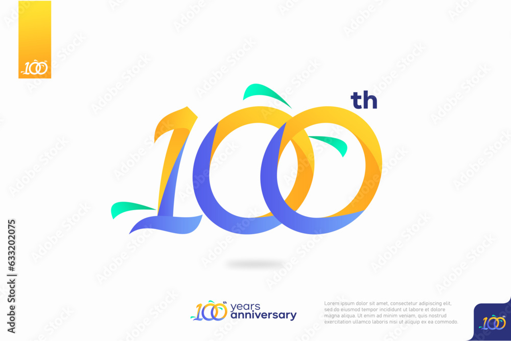 Number 100 logo icon design, 100th birthday logo number, anniversary ...