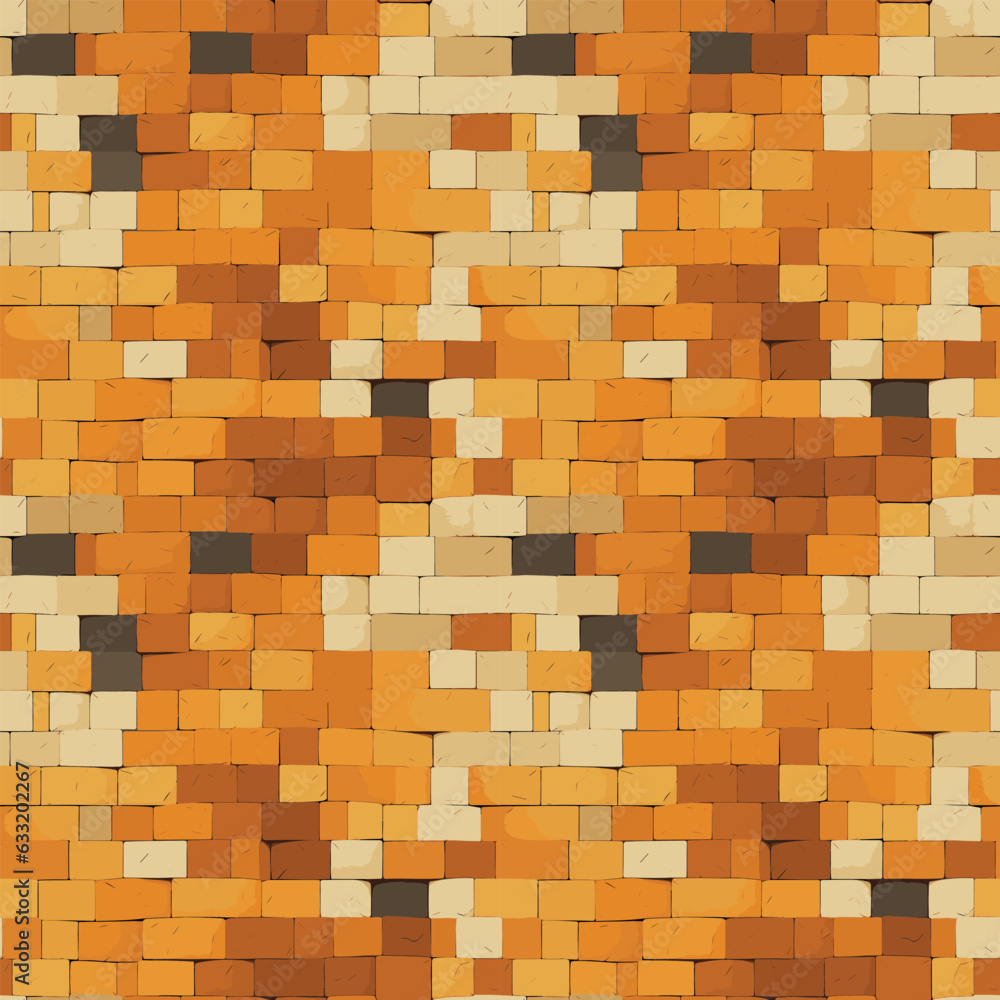 A brick pattern, showcasing aligned and staggered rows of bricks. This ...