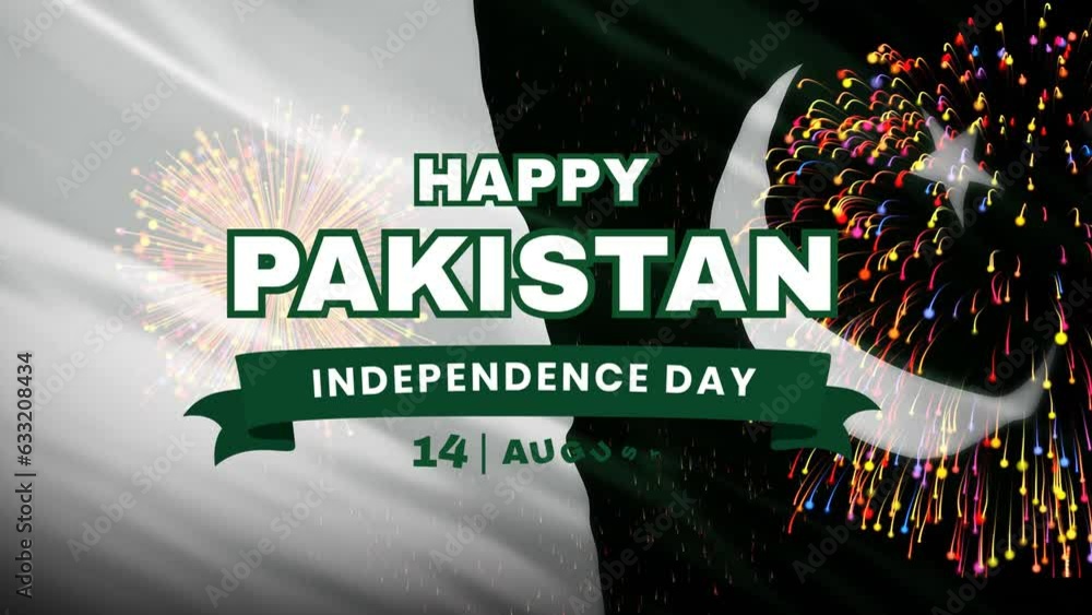 Happy 14th of August Pakistan Independence Day Animation with Pakistani ...