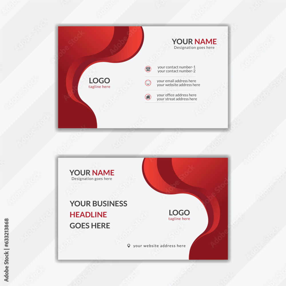 Simple & clean design for personal information card. Corporate design ...