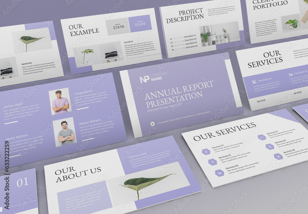 Annual Report Presentation Layout Stock Template | Adobe Stock