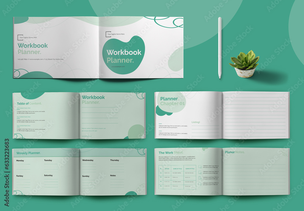 Workbook Planner Stock Template | Adobe Stock