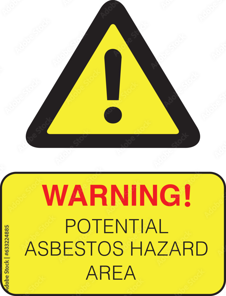 This vector file is for Asbestos awareness. This warning sign used to ...