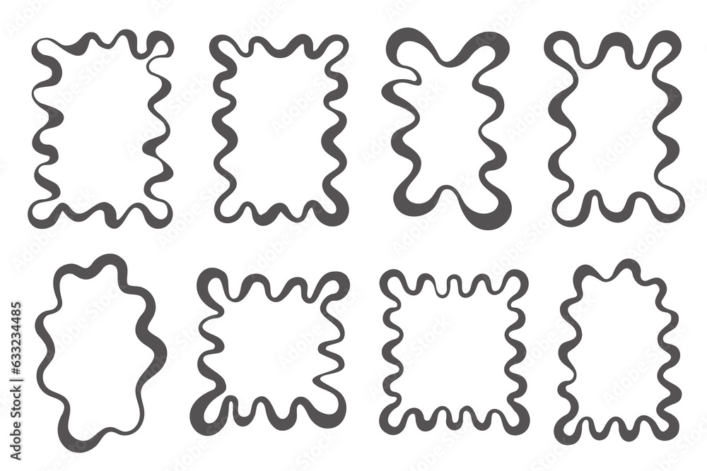 Y2k squiggle frame. Zigzag wavy border for story. Rectangle serrated ... Y2k squiggle frame. Zigzag wavy border for story. Rectangle serrated ...