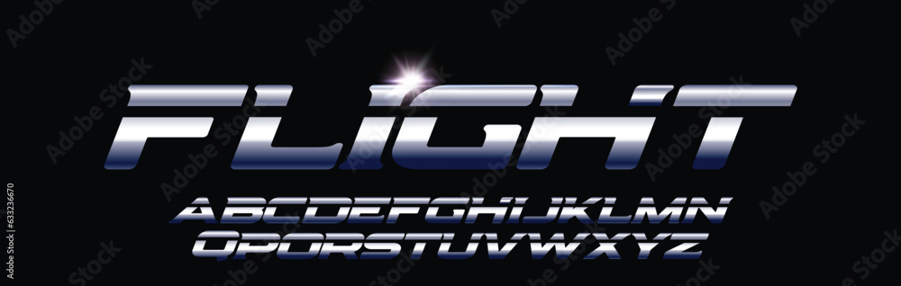 Vecteur Stock Flight, Blade vector letters set. Slashed alphabet with ...