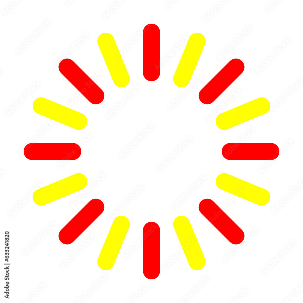 Loading symbol circle png element design template red and yellow Stock ...