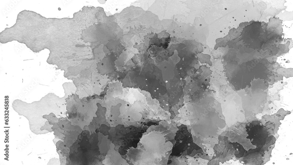 Watercolor paint brush stroke. ink splash transition. Abstract inkblot ...