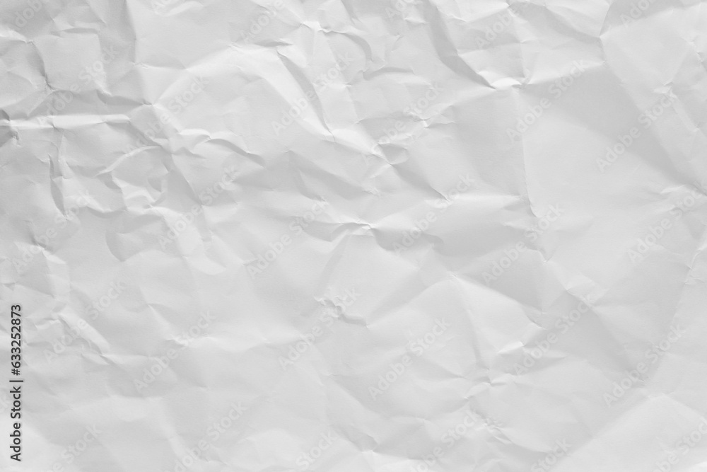 White crumpled paper texture background, clean white wrinkled paper ...