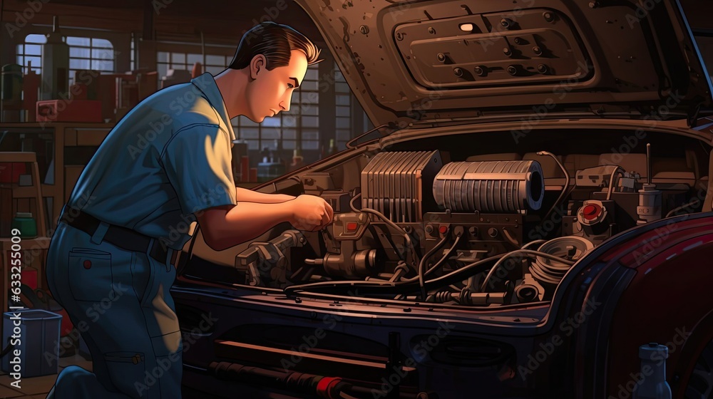 Mechanic takes on the task of repairing a leaking brake master cylinder ...